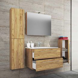 Pharao24.de Badezimmerm&ouml;belset 4-teilig f&uuml;r die Wandmontage 46 cm tief (vierteilig)
