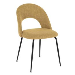 Pharao24.de Esstisch St&uuml;hle in Gelb und Schwarz modernes Design (4er Set)