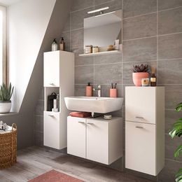 Pharao24.de Badm&ouml;belset Badezimmerm&ouml;belset in modernem Design melaminbeschichtet (vierteilig)