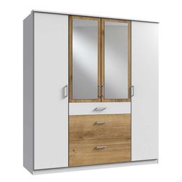 Pharao24.de Dreht&uuml;rschrank mit Spiegeln mit drei Schubladen Made in Germany