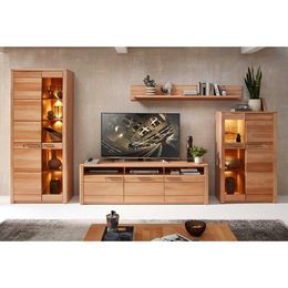 Pharao24.de Anbauwand vierteilig in Kernbuchefarben modernes Design (vierteilig)