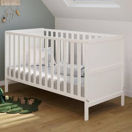 Pharao24.de Babybett Gitterbett Liegefl&auml;che 70x140 cm h&ouml;henverstellbar