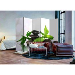 Pharao24.de Wohnzimmer Paravent mit Zen Motiv 225 cm breit