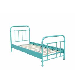 Pharao24.de Metallbett in T&uuml;rkis 90x200