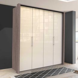 Pharao24.de Kleiderschrank Jugendzimmer mit Faltt&uuml;ren Front glasbeschichtet