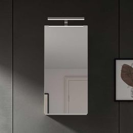 Pharao24.de Kleiner Badezimmerspiegelschrank in Wei&szlig; 38 cm breit - 77 cm hoch
