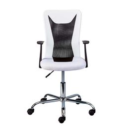 Pharao24.de Ergonomischer B&uuml;rostuhl in Wei&szlig; und Schwarz h&ouml;henverstellbar
