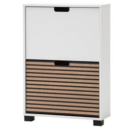 Pharao24.de Schuh Schrank Schuhgarderobe in modernem Design - Wei&szlig; matt