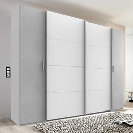 Pharao24.de Kleiderschrank mit Schiebe- und Dreht&uuml;ren 272 cm breit Made in Germany