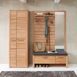 Pharao24.de Garderobe mit Sitzbank Spiegel (dreiteilig)
