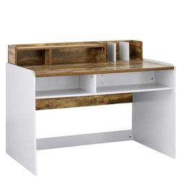 Pharao24.de Home Office Schreibtisch in modernem Design Bildschirmaufsatz