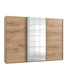 Pharao24.de Gleitt&uuml;renschrank Kleiderschrank mit Spiegel 300 cm breit
