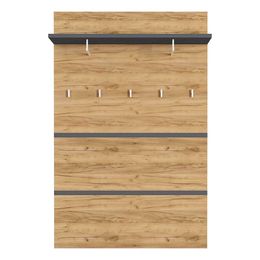 Pharao24.de Wandgarderobe in Wildeichefarben und Anthrazit Made in Germany