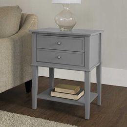 Pharao24.de Schubladenkommode Grau im Landhausstil 71 cm hoch - 56 cm breit