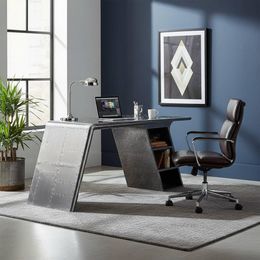 Pharao24.de B&uuml;rotisch in Silber modern