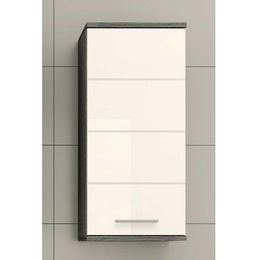 Pharao24.de Badezimmerh&auml;ngeschrank in Wei&szlig; und Grau modernem Design