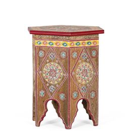 Pharao24.de Beistelltisch Beistelltischchen handbemalt mit Mandala Motiv