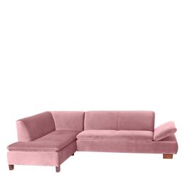 Pharao24.de Sofaecke in Rosa Samtvelours