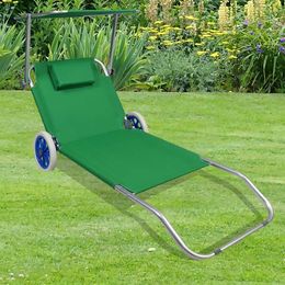 Pharao24.de Strandliege rollbar in modernem Design zusammenklappbar