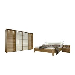 Pharao24.de Schlafzimmer Einrichtung in Creme Eiche komplett (vierteilig)