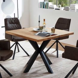 Pharao24.de Kleiner Esszimmer Tisch 100x100 cm Industry und Loft Stil