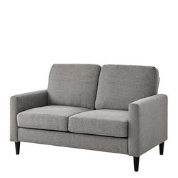 Pharao24.de Sitzsofa hellgrau modern 162 cm breit - 91 cm tief Armlehnen