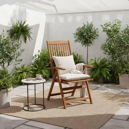 Pharao24.de Garten Klappstuhl aus Akazie Massivholz Armlehnen