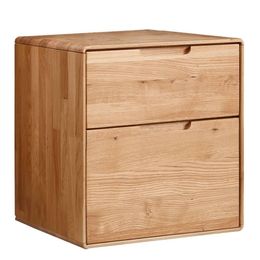 Pharao24.de Nachtkommode Nachtschrank aus Wildeiche Massivholz mit Griffmulden