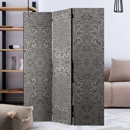 Pharao24.de Paravent in Grau Mandala Motiv