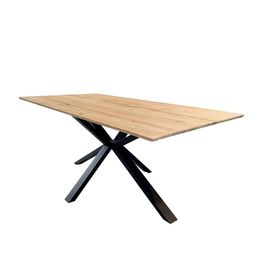 Pharao24.de Esstisch Tisch Esszimmer aus Wildeiche Massivholz im Industry und Loft Stil