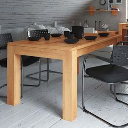 Pharao24.de Kernbuche Esszimmertisch massiv ge&ouml;lt ausziehbar 165x77x90 cm Pharao24