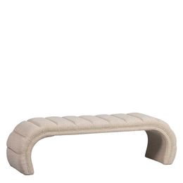 Pharao24.de Sitzbank Bettbank in Beige mit gepolstertem Wangengestell