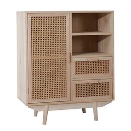 Pharao24.de Flur Kommode im Skandi Design Geflechtt&uuml;r