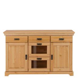 Pharao24.de Landhaus Sideboard aus Kiefer Massivholz gebeizt und ge&ouml;lt