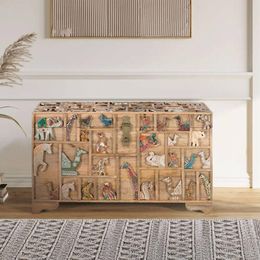 Pharao24.de Holztruhe Dekotruhe mit Tier Motiven handbemalt