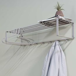 Pharao24.de Metall Garderobe in Taupe pulverbeschichtet