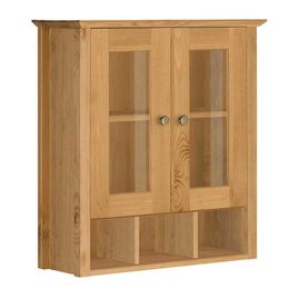 Pharao24.de H&auml;ngeschrank Bad mit Glast&uuml;ren Landhausstil