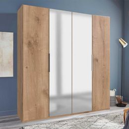 Pharao24.de Kleiderschrank mit 4 T&uuml;ren in Plankeneiche NB 200 cm breit