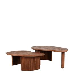 Pharao24.de Couchtische zweiteilig Mangobaum Massivholz (zweiteilig)