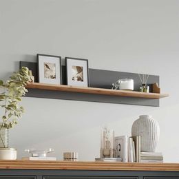 Pharao24.de Massivholzregal Set im Landhausstil Grau und Kieferfarben (2er Set)