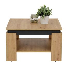 Pharao24.de Beistelltisch Sofa in Wildeichefarben und Anthrazit 68 cm breit