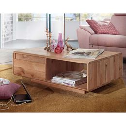 Pharao24.de Wohnzimmer Couchtisch aus Wildeiche Massivholz 110 cm breit 110x40x70 cm Pharao24