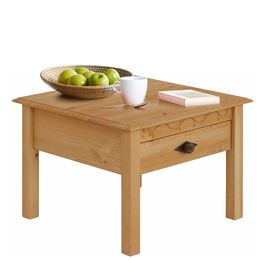 Pharao24.de Beistelltisch Sofa aus Kiefer Massivholz quadratischer Tischplatte