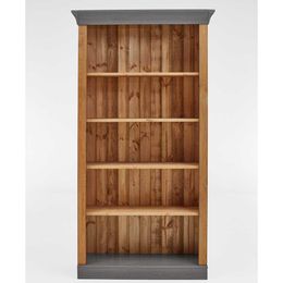 Pharao24.de Landhaus Holzregal aus Kiefer Massivholz 5 F&auml;chern