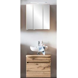 Pharao24.de M&ouml;bel f&uuml;r kleines Bad im Landhausstil LED Beleuchtung (zweiteilig)