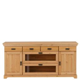 Pharao24.de Landhaus Esszimmer Sideboard aus Kiefer Massivholz gebeizt und ge&ouml;lt