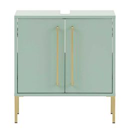 Pharao24.de Waschkommode in Mintgr&uuml;n und Goldfarben modern