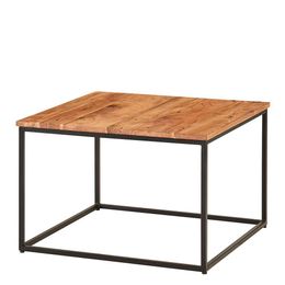 Pharao24.de Sofa Tisch quadratisch aus Akazie Massivholz Metall