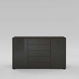 Pharao24.de Design Sideboard in Grau Braun Glas beschichtet