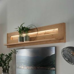 Pharao24.de Hochwertiges Wandboard aus Wildeiche Massivholz 156 cm breit